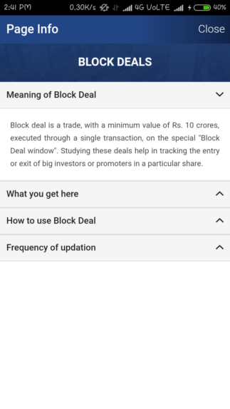 Difference between block deals and bulk deals
