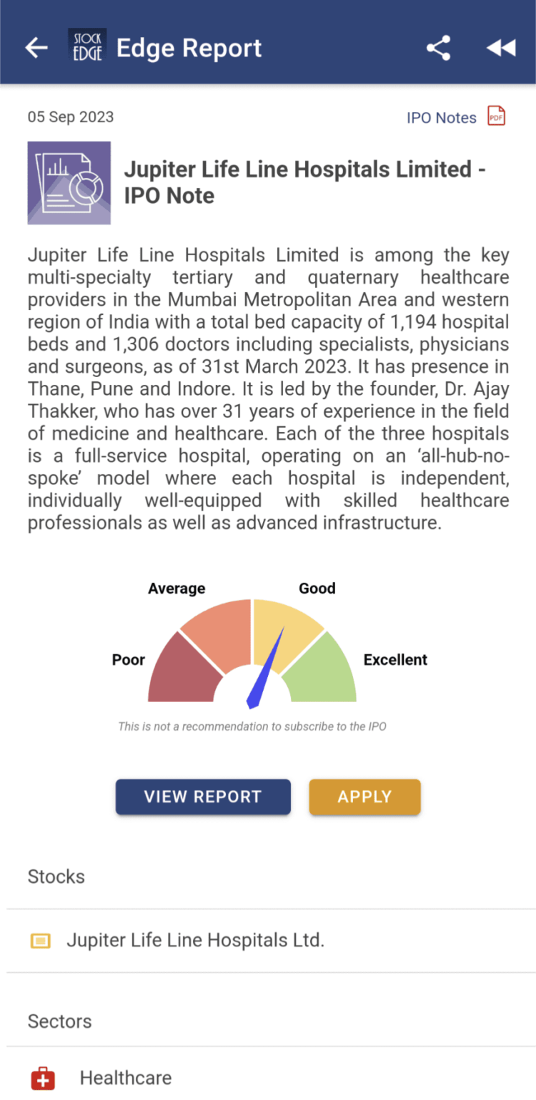 Jupiter Life Line Hospitals IPO: A Comprehensive Guide