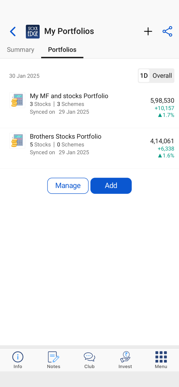 My Mutual Fund Section